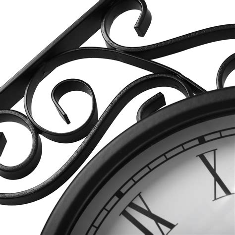 Outdoor Garden Wall Station Clock Double Sided Cockerel Vintage Retro Home Decor Fruugo Uk