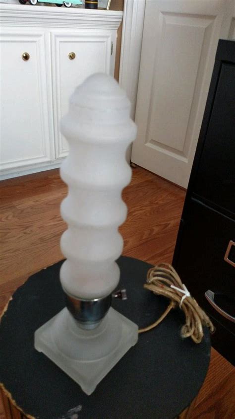 Art Deco Glass Boudoir Phallic Symbol Lamp 1847983504
