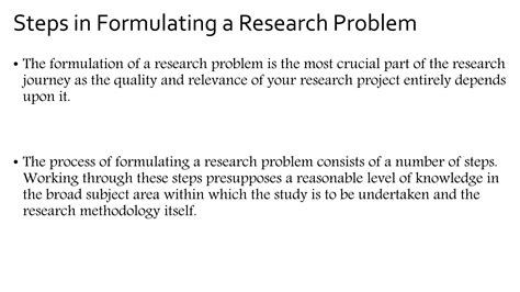 Formulating A Research Problem Research Methodology PPTX