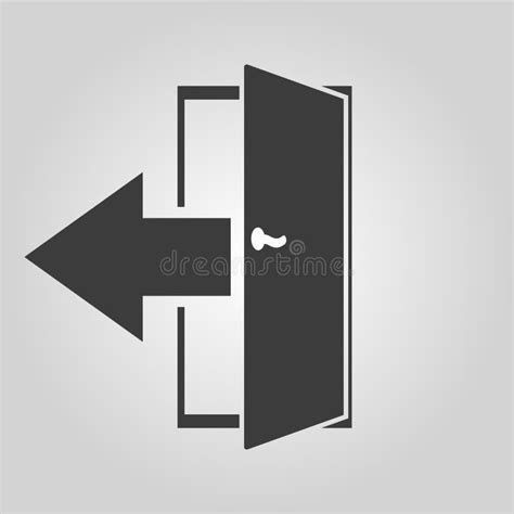 The Exit Icon Logout And Output Outlet Out Symbol Stock Illustration Illustration Of Exit