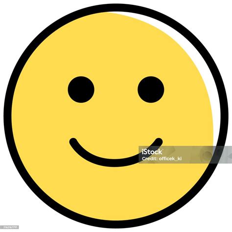 미소 이모티콘 표현적인 이모티콘의 아이콘입니다 흰색 배경에 고립 된 벡터 그림 Brand Name Online Messaging Platform에 대한 스톡 벡터 아트 및