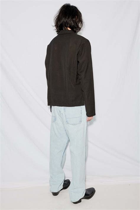 our legacy sparse panama cotton isola shirt black garmentory