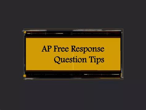 PPT AP Free Response Question Tips PowerPoint Presentation Free Download ID