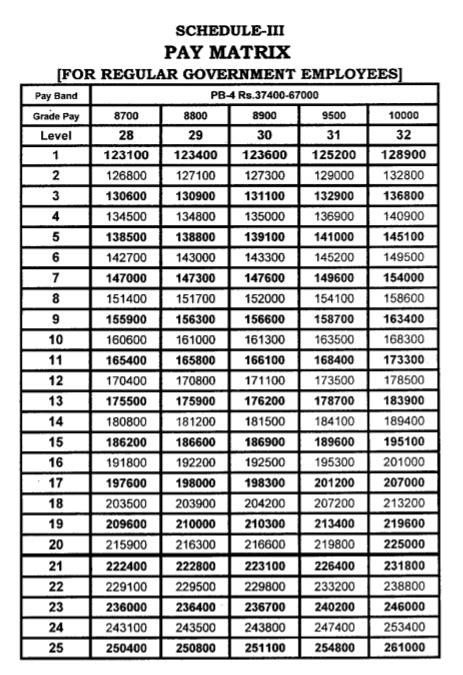 Pdf Pay Matrix Tamil Nadu Revised Pay Rules 2017 Govtempdiary