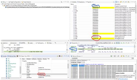 FAQ How To Trick The CCS Debugger Into Providing A Blocked TI RTOS SYS BIOS Task Call Stack