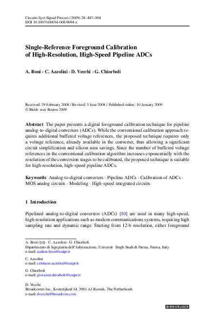 Pdf Single Reference Foreground Calibration Of High Resolution High