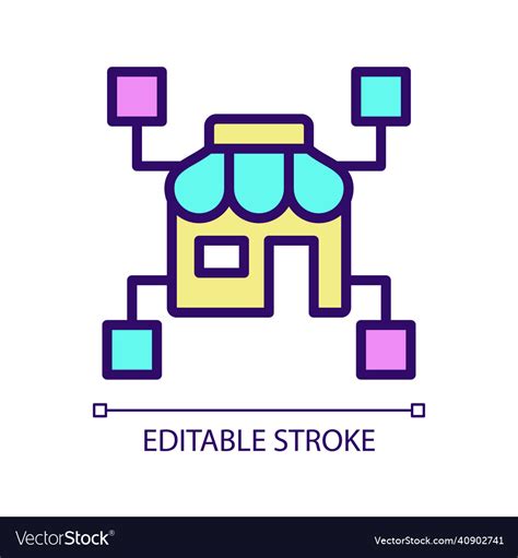 Retail Business Data Mining Rgb Color Pixel Vector Image