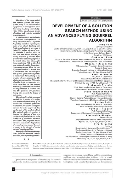 Pdf Development Of A Solution Search Method Using An Advanced Flying