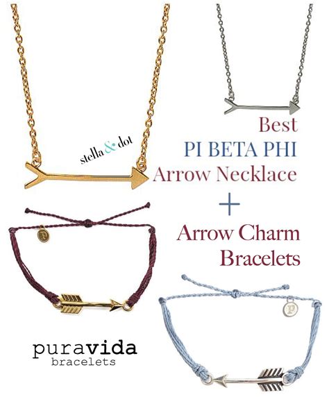 Party Pretty In The Best Pi Beta Phi Arrow Bracelets Necklaces Sorority Jewelry