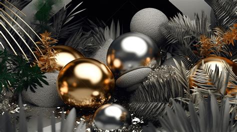 금속 요소 아이소메트릭 3d 렌더링 풍부한 질감 및 식물을 사용한 현실적인 배경 3d 식물 배경 식물 아이 배경 아이 배경 이미지 Hd 3d 식물 식물 아이