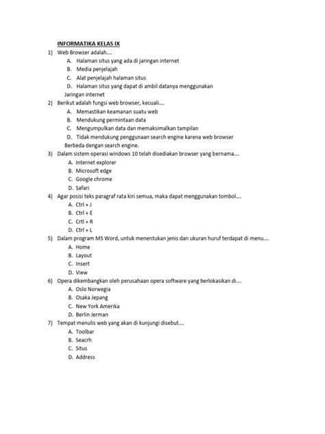 Informatika Kelas Ix 1 Pdf