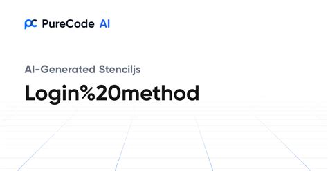 Build Great Stenciljs Login20method Components Faster Using Ai Tools
