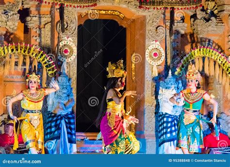Bali Dancers Performing Ramayana Ballet At Ubud Royal Palace In Ubud