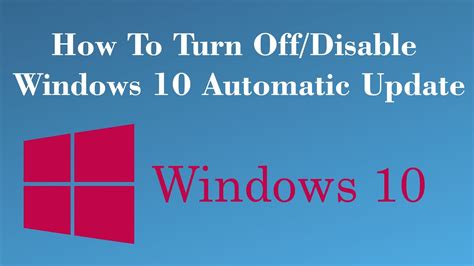 How To Turn Off Windows Automatic Update YouTube
