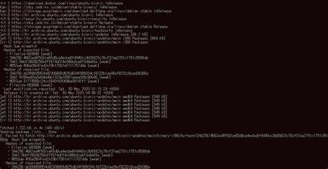 apt update hash sum mismatch ubuntu 18 04 error tip some index