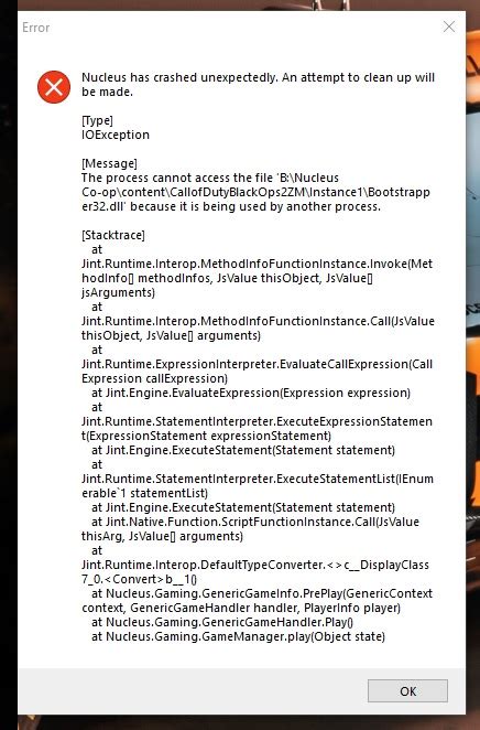 cod bo2 zombies error the multiplayer game mode works but this error