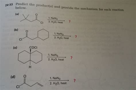 Solved Predict the products and provide the mechanism for | Chegg.com