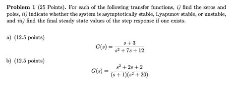 solved problem 1 25 points for each of the following