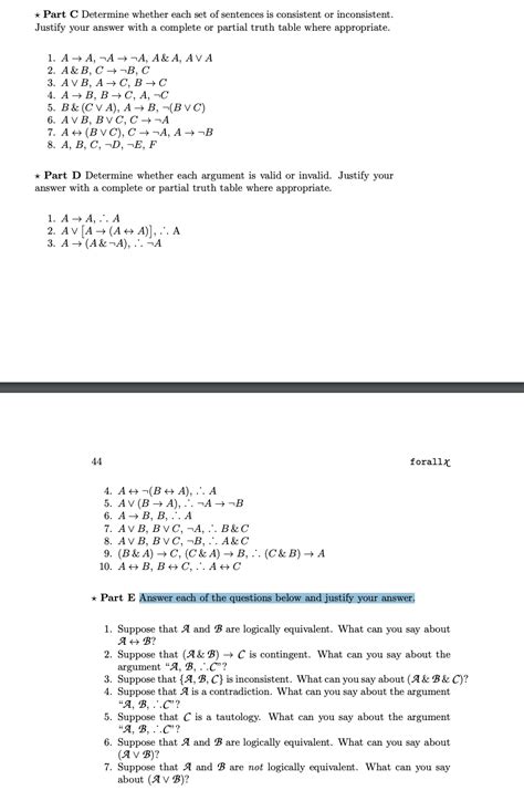 solved part determine whether each set of sentences is