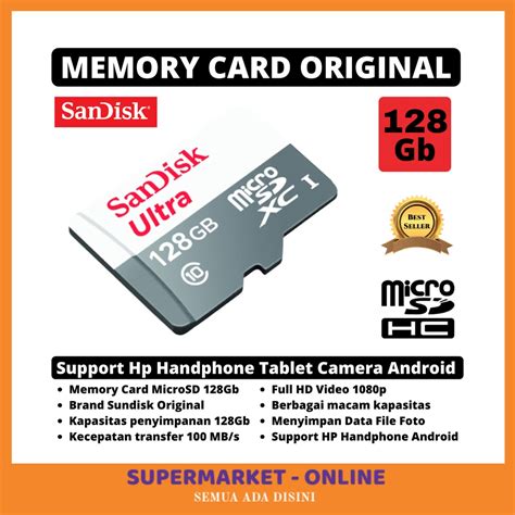 Jual HARGA PROMO Micro SD MicroSD Kartu Memory Card Hp Handphone CCTV Tablet Original 128Gb Buat
