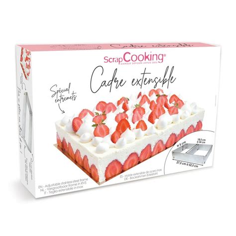 Expandable Pastry Frame Rectangle Stainless Steel