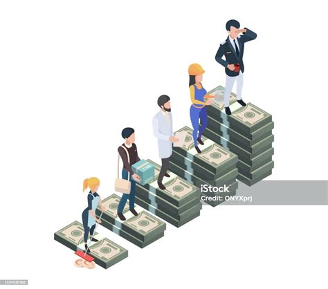 급여 차이 임금 전문가 등대 주의 현금 스택 갭 또는 불평등 벡터 개념 개념에 대한 스톡 벡터 아트 및 기타 이미지 개념 경영자 경제 Istock