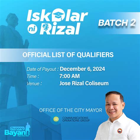 Hey Iskolars Big News Mayor Roseller Ross H Rizal Facebook
