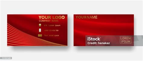 빨간색 현대 창조적 인 명함과 명함 우아한 풍경 벡터 템플릿 디자인 패턴 정사각형 크기 광고에 대한 스톡 벡터 아트 및 기타