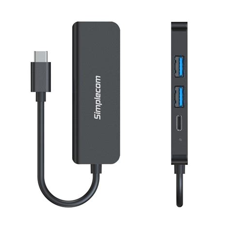 Simplecom CH540 USB C 4 In 1 Multiport Adapter Hub USB 3 0 HDMI 4K PD