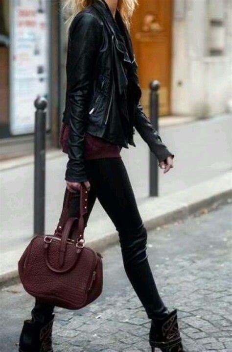 Leather Moda Estilo Moda Moda Para Mujer