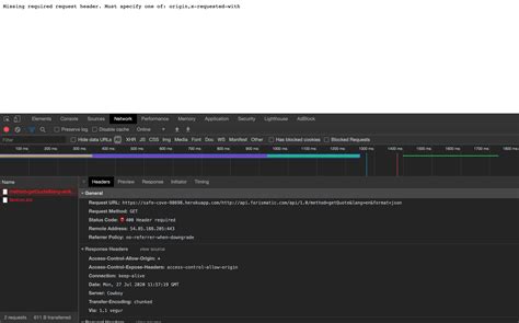 Missing Required Request Header Must Specify One Of Originx Requested With · Issue 260 · Rob