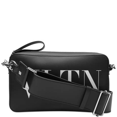 Valentino Mens Vltn Cross Body Bag In Blackwhite Valentino
