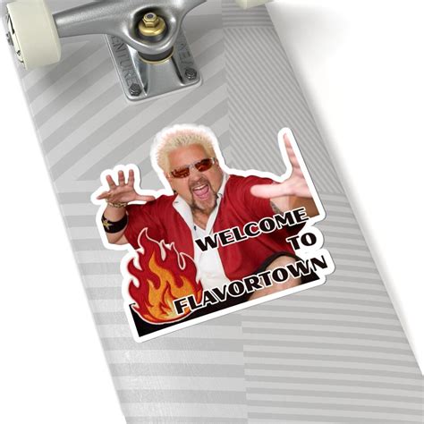 Welcome To Flavortown Sticker Guy Fieri Meme Chef T Etsy
