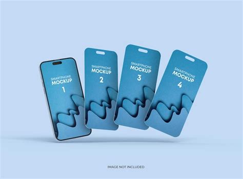 Premium Psd Phone 14 Pro Mockup And Some Separated Screens Floating