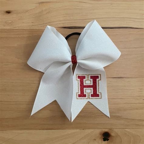 Monogram Cheer Bow Etsy