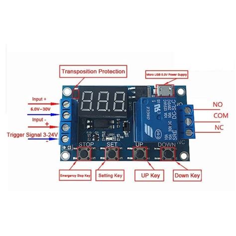 V Adjustable Relay Timer Cycle Module Switch Trigger Time Delay Circuit Board