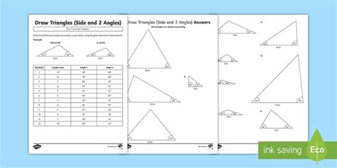 Year 6 Constructing Triangles Worksheet Teacher Made