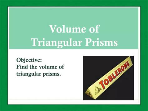 PPT Volume Of Triangular Prisms PowerPoint Presentation Free Download ID 2598940