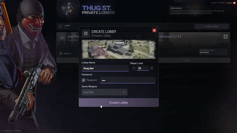 thug private lobbys most advanced private lobby system fivem