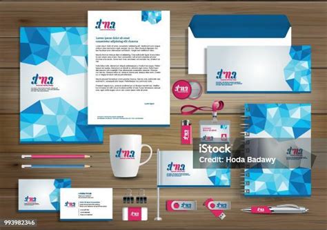 기업 아이덴티티 비즈니스 템플릿 디자인 벡터 추상적인 문구 선물 항목 색상 홍보 기념품 요소 링크 디지털 기술 세트 가방에 대한 스톡 벡터 아트 및 기타 이미지 Istock