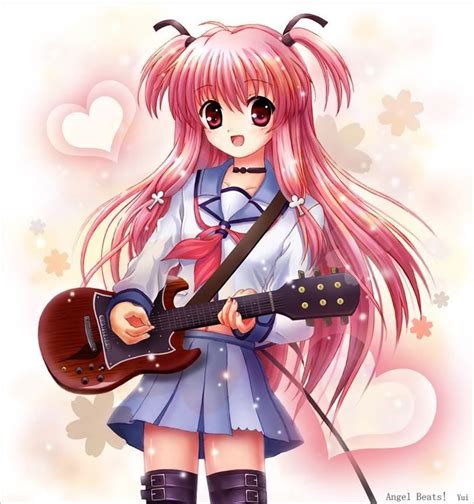 Angel Beats Photo Yui Playing Her Guitar Angel Beats Anime Angel Angel Beats Anime