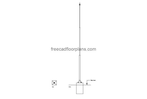 Lightning Protection Rod Free Cad Drawings