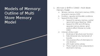 IB Psychology Cognitive Approach: Multi-Store Memory Model PPT! | TPT