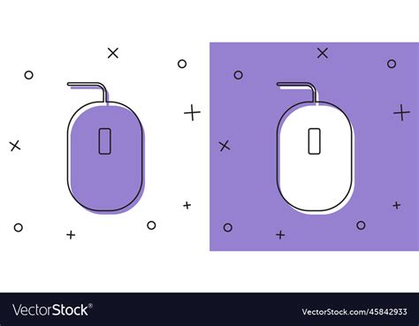 Set Computer Mouse Gaming Icon Isolated On White Vector Image