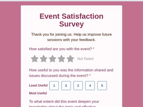 Event Evaluation Form Template Template Formnx