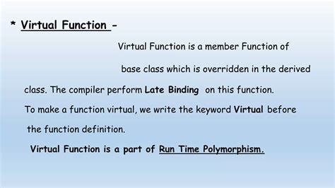 Polymorphism And Virtual Function Pptx