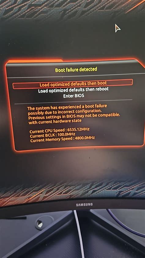 Boot Failure Detected Rgigabyte