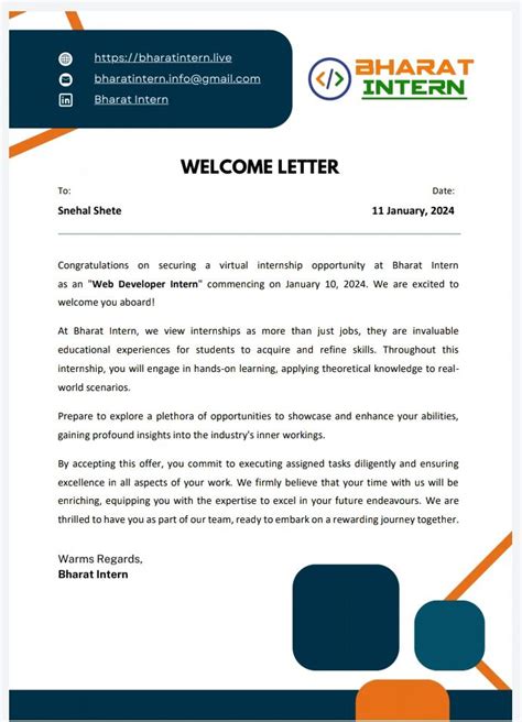 Snehal Shete Ty On Linkedin Web Newbeginning Bharatinternjourney