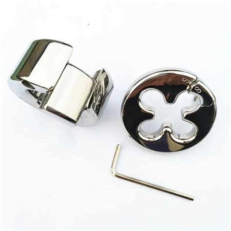 3 Size Cockrings Testicle Lock Rings Plum Blossom Hole Modular Scrotum Pendants Stainless Steel