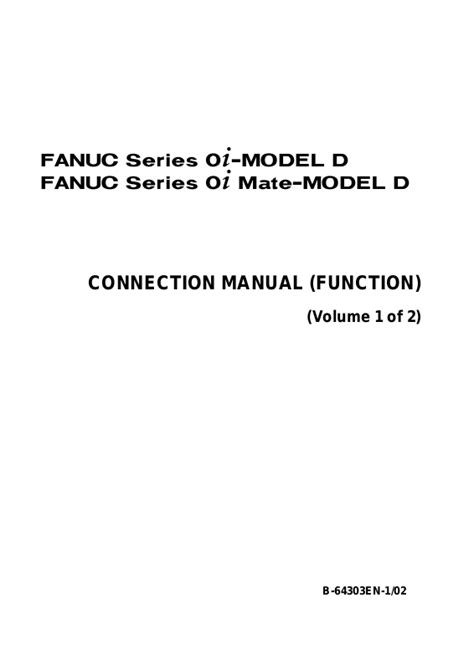 Fanuc 0 Mate Model D Connection Manual